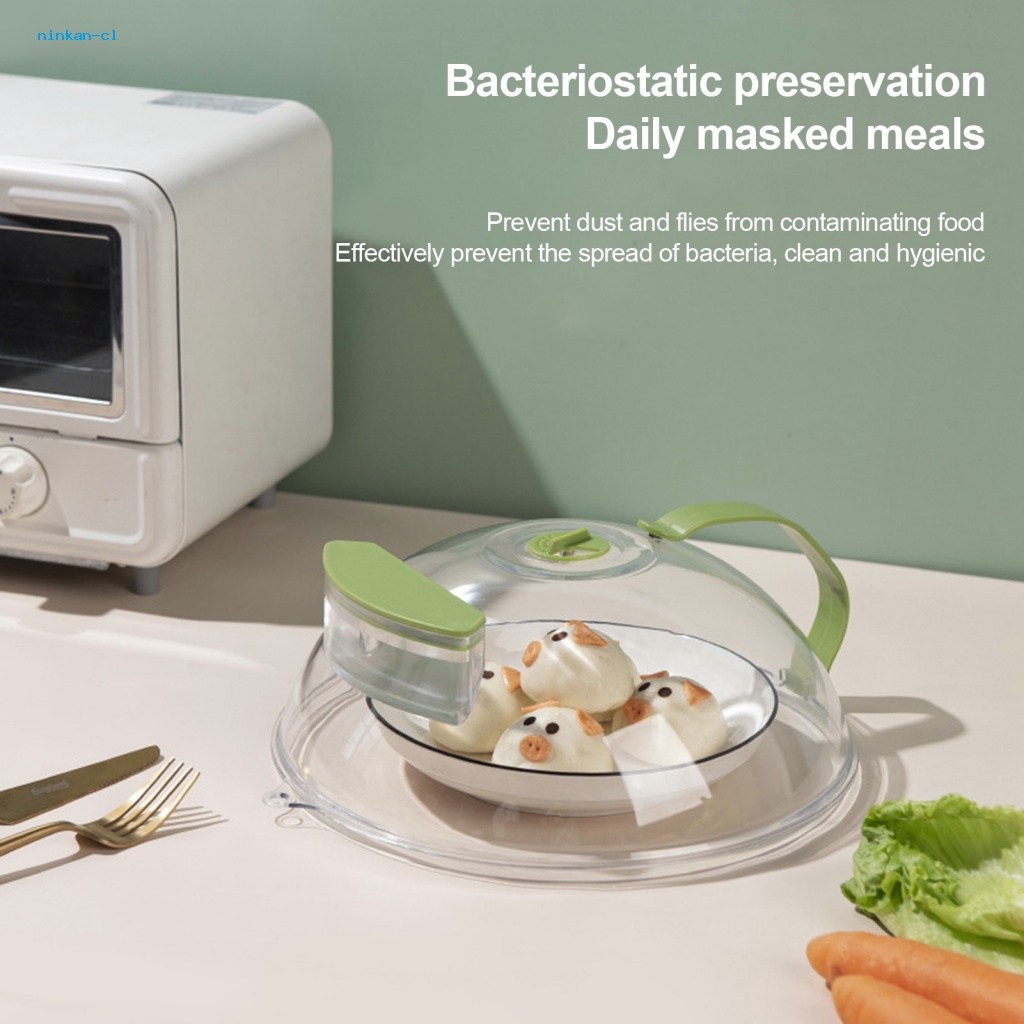 [Ninkan] ฝาครอบอาหาร แบบมือจับ หมุนได้ ทนความร้อน สําหรับเตาอบไมโครเวฟ ...