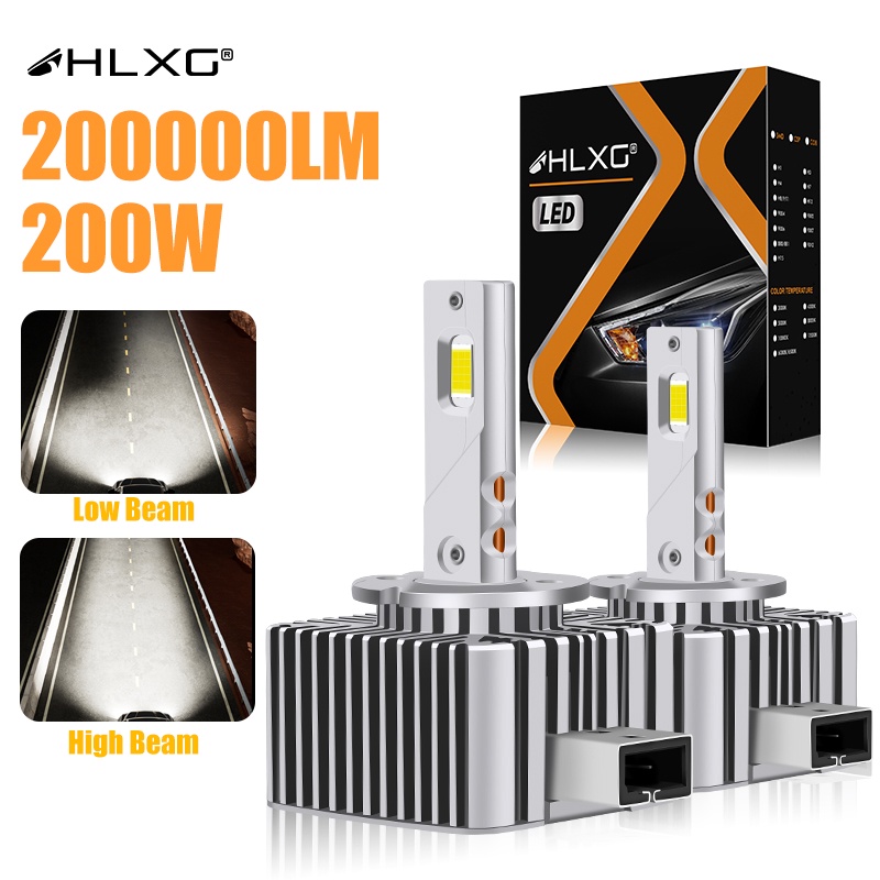 ไฟหน้า LED D1S HID D3S D2S D4S D5S D8S 200000ชิป CSP สองด้าน LM 200W ...