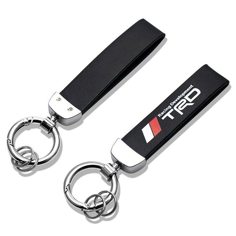 จัดแต่งทรงผมรถ 1PCS Toyota รถ Keychian TRD โลโก้ Keyring Key Ring Auto ...