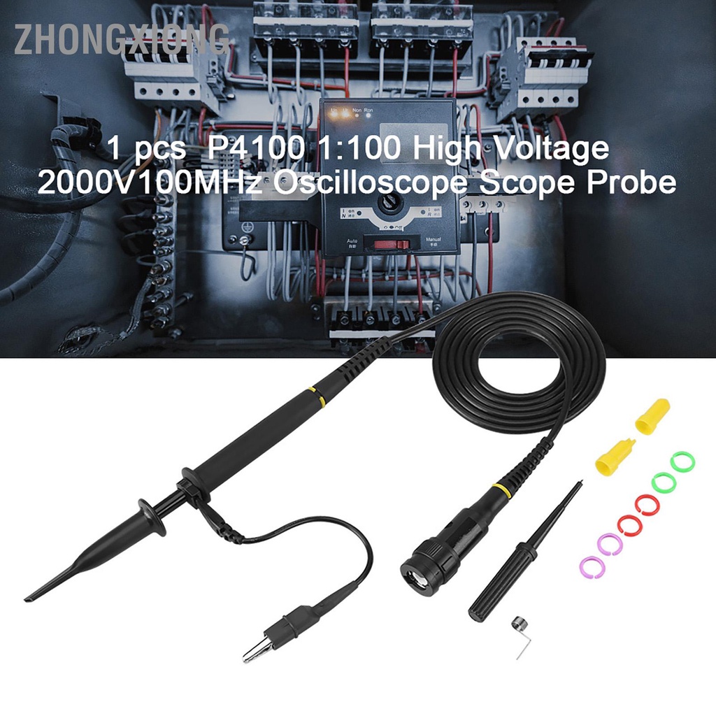 ZhongXiong 1 PC P4100 100X แรงดันไฟฟ้าสูง 2KV Oscilloscope คลิป Probe ...