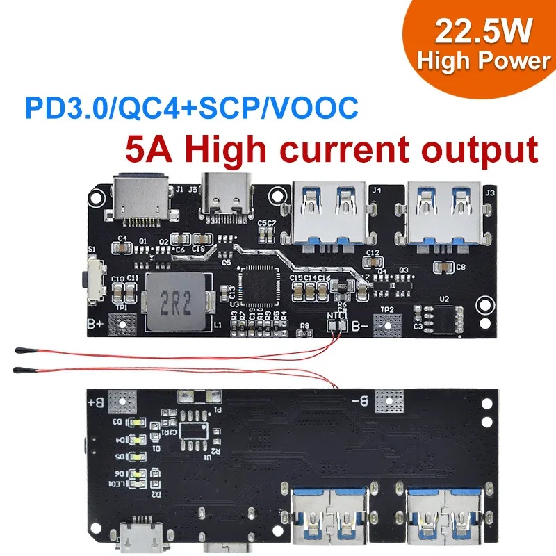 Voktta QC4.0 QC3.0 พาวเวอร์แบงค์ โมดูลชาร์จ USB 5V 4.5A 22.5W Micro ... Voktta QC4.0 QC3.0 พาวเวอร์แบงค์ โมดูลชาร์จ USB 5V 4.5A 22.5W Micro ...