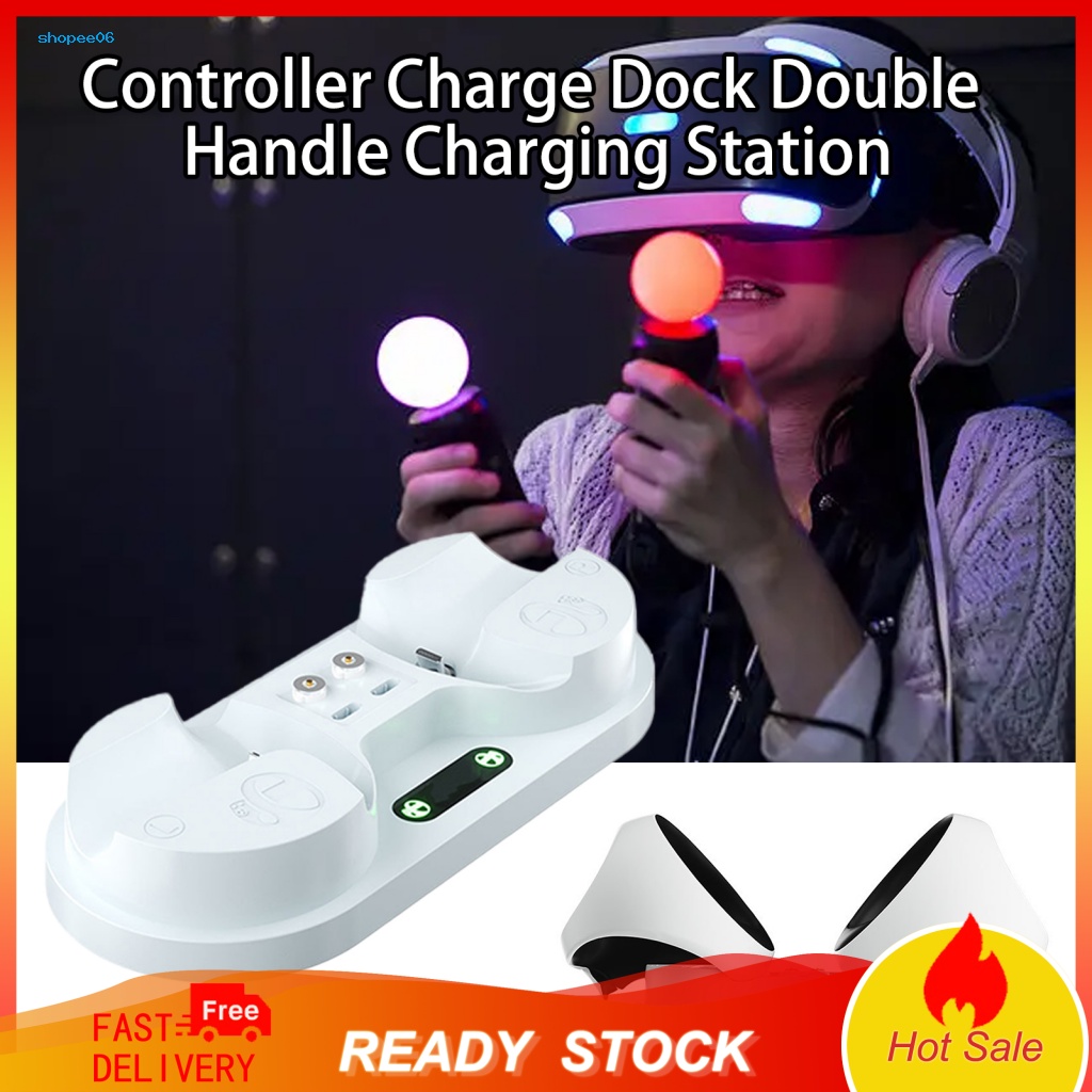 Setn แท่นชาร์จจอยสติ๊ก สองที่นั่ง พร้อมไฟแสดงสถานะ LED ฐานคู่ แบบพกพา สําหรับ PS VR2 | Shopee ...