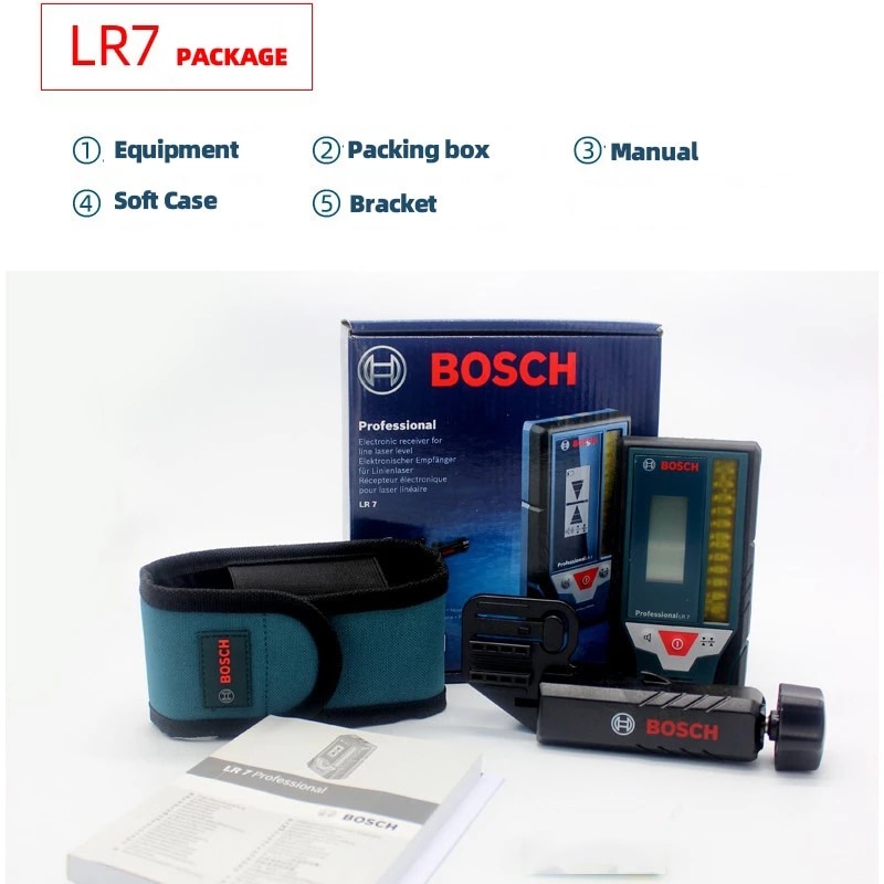 Bosch LR7 LR6 ตัวรับสัญญาณเลเซอร์ สีแดง สีเขียว อุปกรณ์เสริม สําหรับ GCL2-50G GLL3-60xg GLL3-80 ...