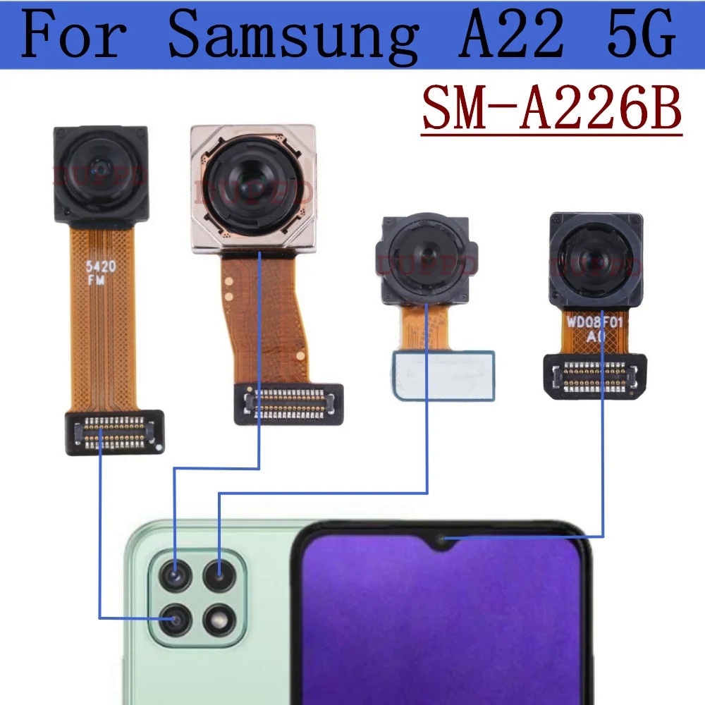 ของแท้ โมดูลกล้องหน้า หลัง แบบเปลี่ยน สําหรับ Samsung Galaxy A22 5G ...