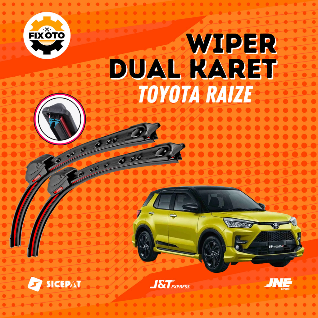 ที่ปัดน้ําฝนรถยนต์ Toyota Raize / All New Raize - รุ่นยางคู่ไร้กรอบ 1 ...