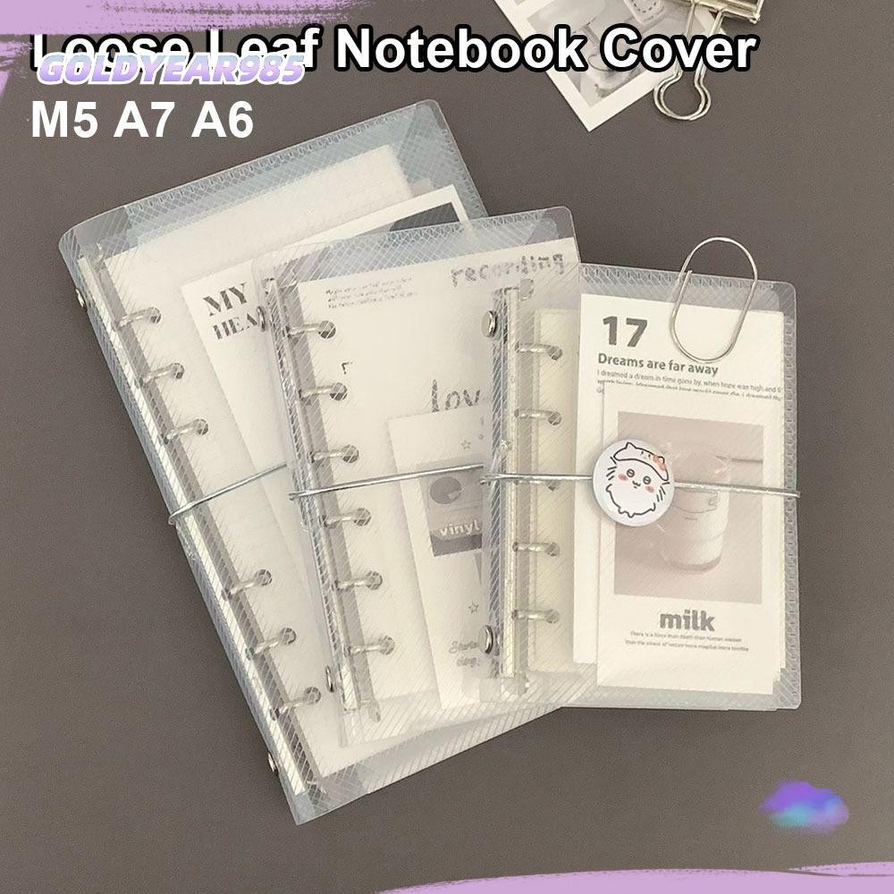 Goldyear985 1 ชิ้น M5 A7 A6, สามพับแนวทแยงหลวม Leaf Notebook Cover, ทนทาน PP แบบพกพาสติกเกอร์ ...