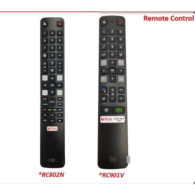 Tcl รีโมตคอนโทรลสมาร์ททีวี RC802N RC901V 40S62 43S62 40S6500 40S6800 ...