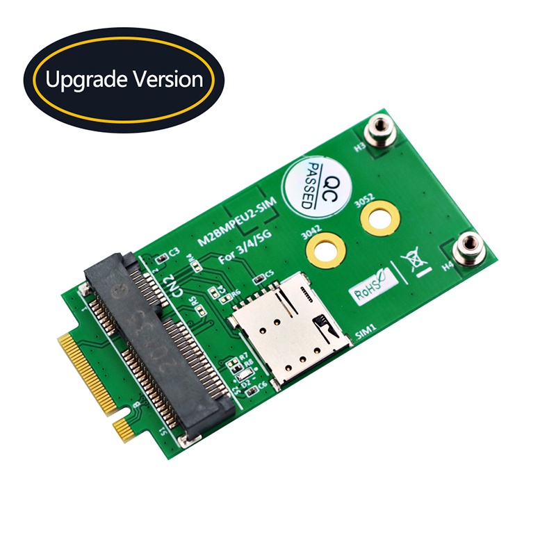 Ngff M.2 Key B to Mini PCIe บอร์ดอะแดปเตอร์ไรเซอร์ พร้อมช่องใส่ซิมการ์ด ...
