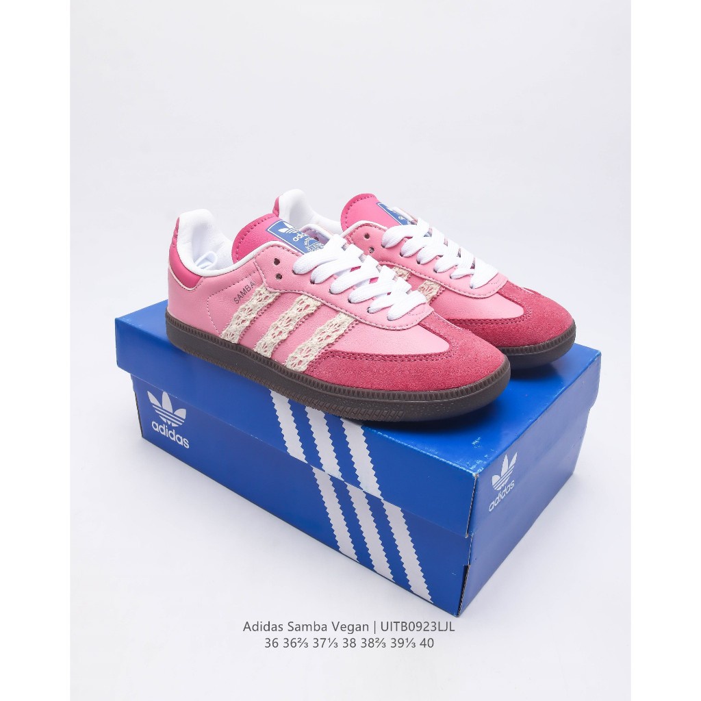 New Adidas Originals Samba Pink รองเท้าแฟชั่นวินเทจสำหรับผู้ชายและ ...