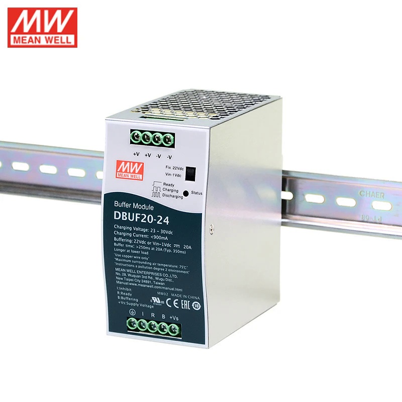 Mean WELL DBUF20-24 24V 20A DIN Rail Type Buffer Module อุปกรณ์เสริม ...