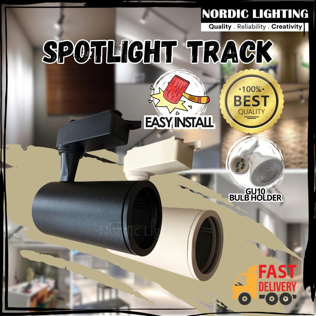 Nordic Lighting ปรับ GU10 Track Spotlight ปลอก Spotlight Rail Track จอ ...