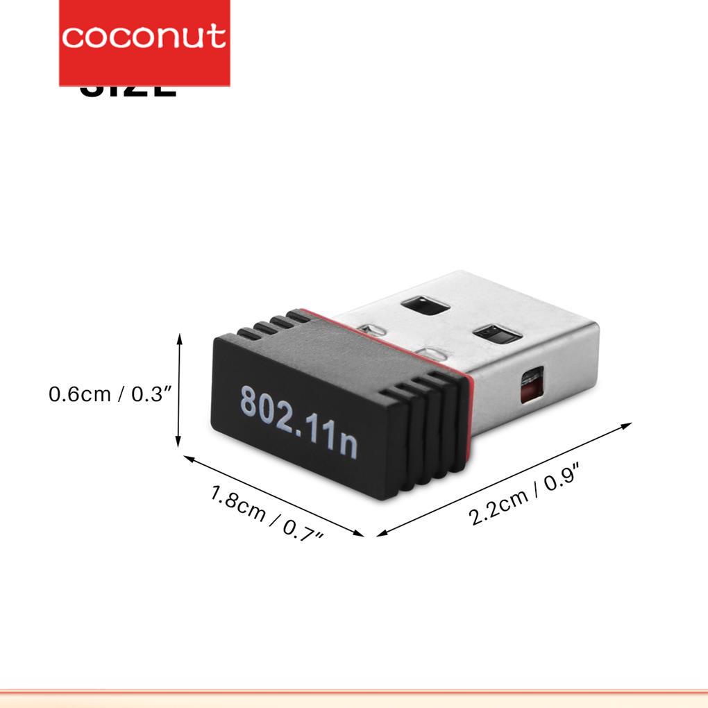 【COCO】อะแดปเตอร์การ์ดเครือข่าย Wifi 150Mbps USB LOTEKOO สําหรับเดสก์ท็อป แล็ปท็อป PC Windows 10 ...