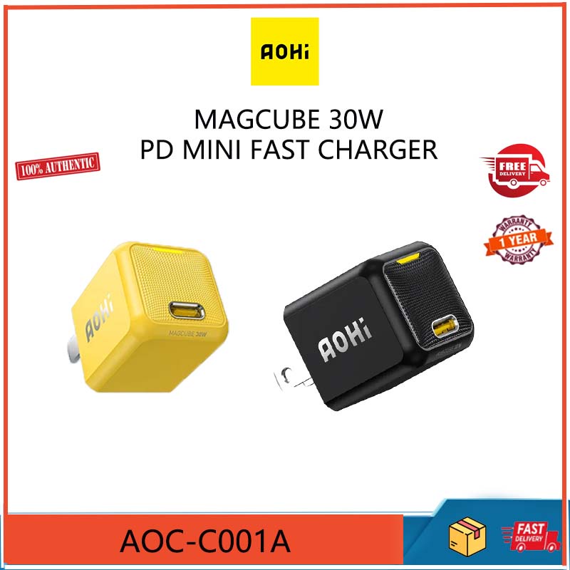 Aohi AOC-C001A 30W แกลเลียมไนไตรด์ ขนาดเล็ก ชาร์จเร็ว โทรศัพท์ PI แกนเดียวกัน Typec Android PD ...
