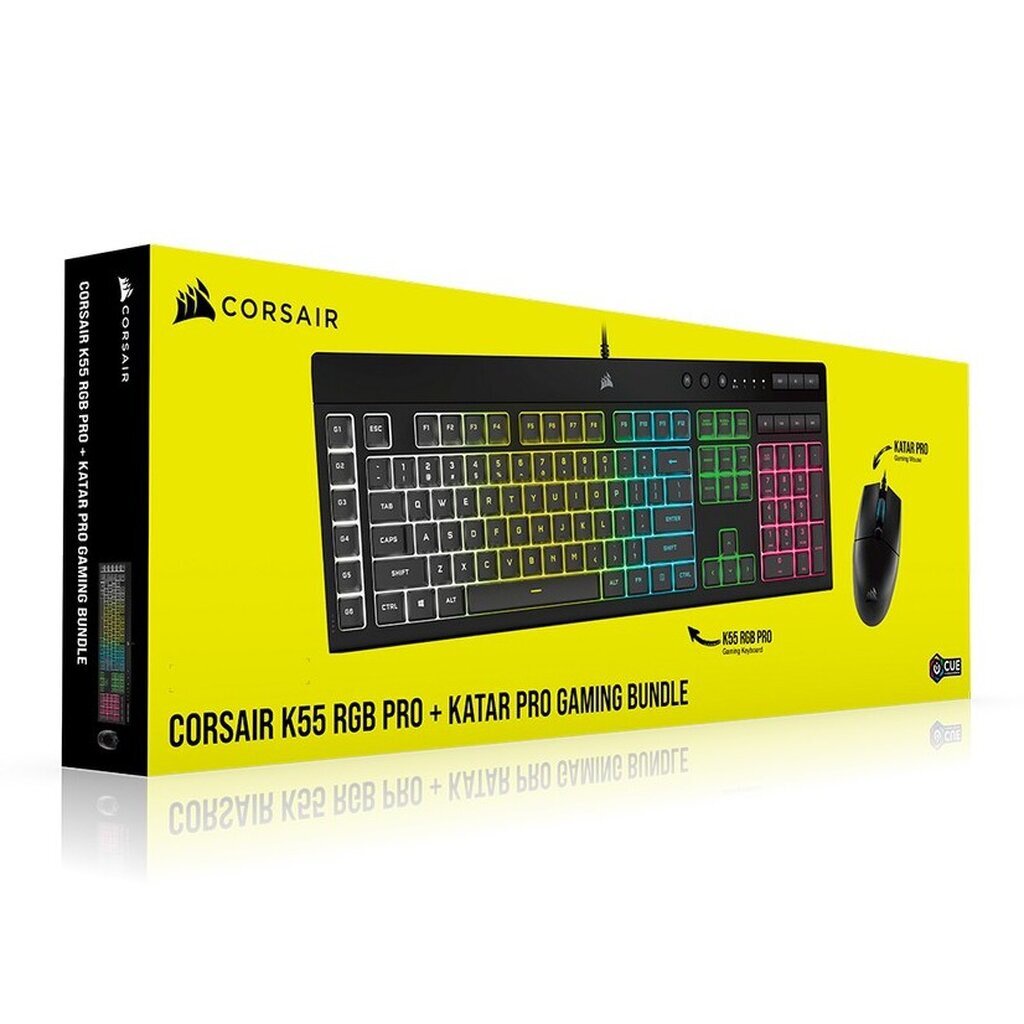 CORSAIR K55 RGB PRO + KATAR PRO Gaming Keyboard & Mouse Bundle | Shopee ...