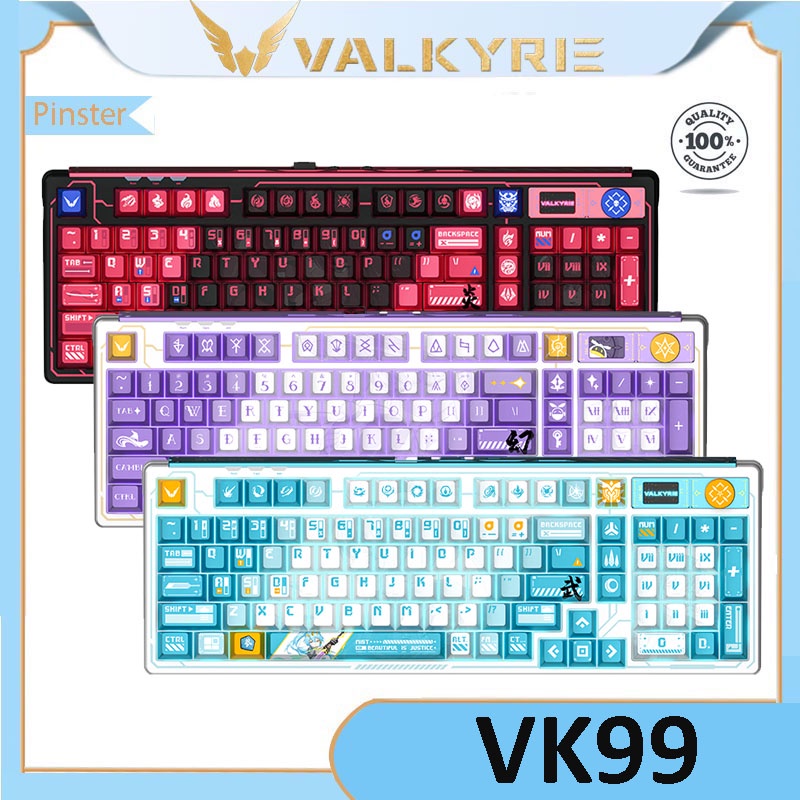 VALKYRIE VK99-Loki ที่กําหนดเองคีย์บอร์ดแบบกลไกสามโหมด 2.4G/แบบมีสาย ...