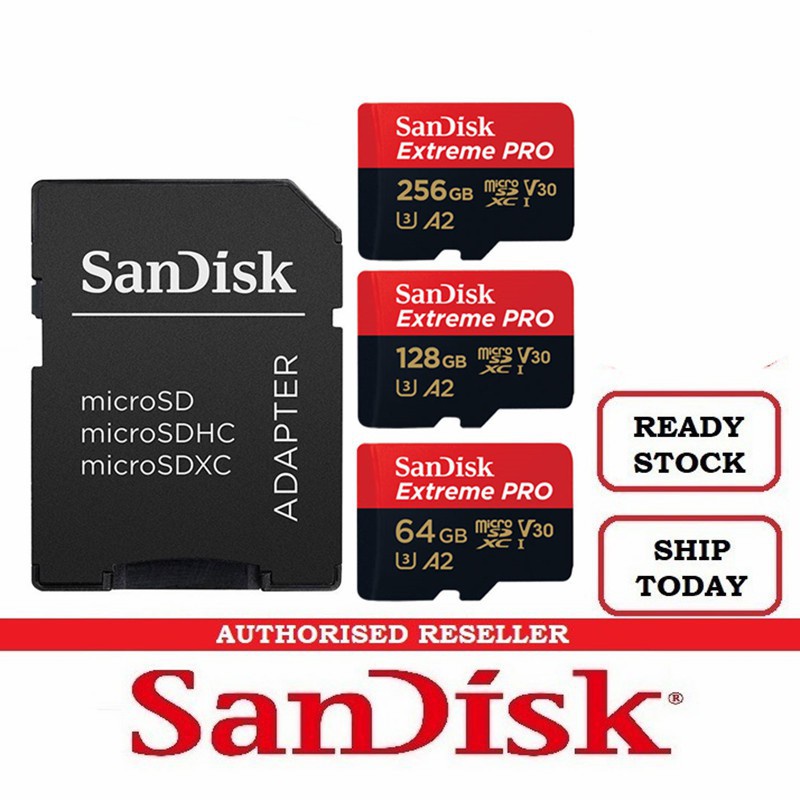 การ์ดหน่วยความจํา Micro Sd Card 170 Mb / S 32Gb 64gb 128Gb 256Gb 512 Gb ...