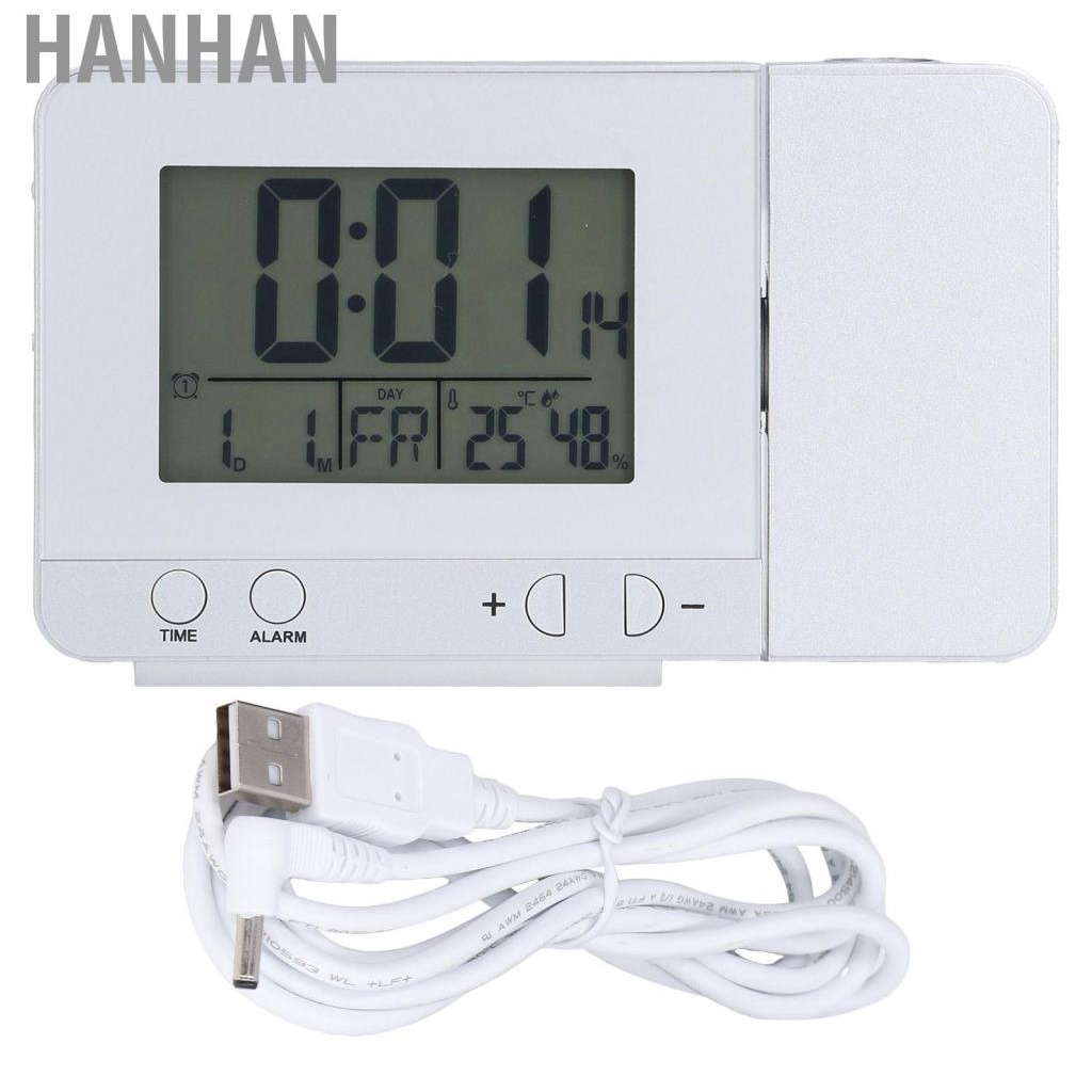 Hanhan Projection Alarm Clock LED Multifunction With Time Temperature | Shopee Thailand