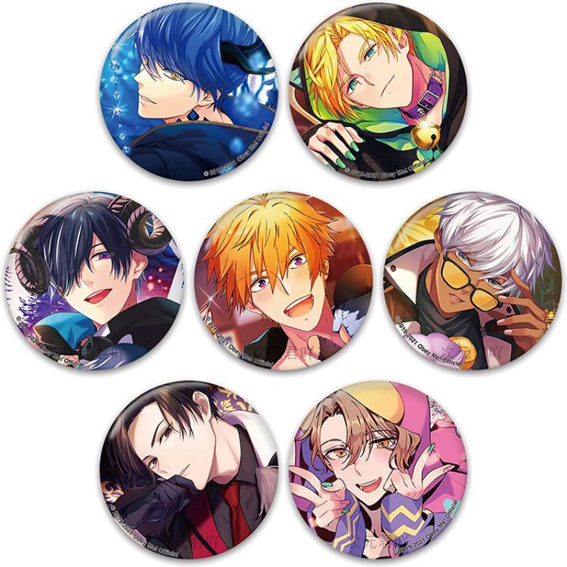 Obey Me เข็มกลัด ทรงกลม ลาย Mammon Lucifer Leviathan Satan Asmodeus Beelzebub Belphegor Ita ...