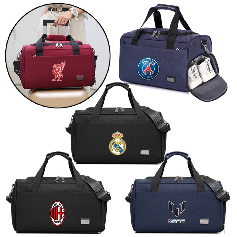 [จัดส่งภายใน 24 ชั่วโมง] กระเป๋าเดินทาง ผ้าแคนวาส ลาย Paris Macy Football Training Bag Liverpool ...