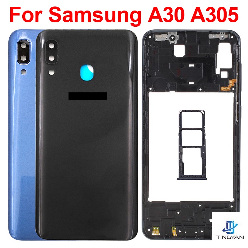 ฝาครอบแบตเตอรี่ด้านหลัง พร้อมเลนส์กล้อง แบบเปลี่ยน สําหรับ Samsung Galaxy A30 2019 A305 A305F ...
