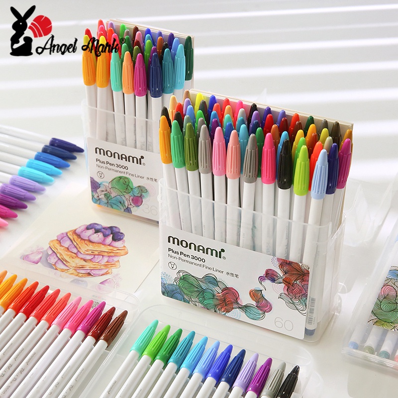 ปากกาเจล Monami Plus Pen 3000 60 สี เครื่องเขียนเกาหลี | Shopee Thailand