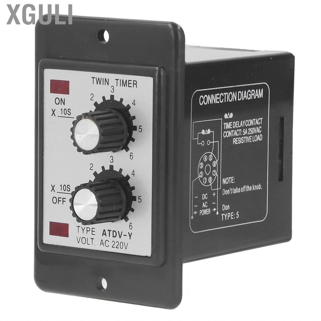 Xguli 60S Twin Timer Relay Interference Accurate Operation Copper Coil ...