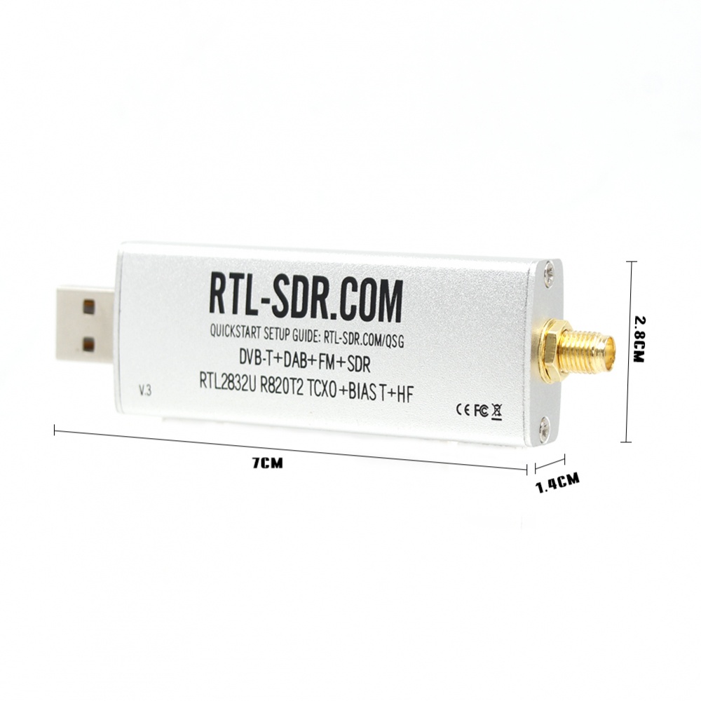 Dongle HF บล็อกซอฟต์แวร์ RTL-SDR RTL2832U SMA อเนกประสงค์ (เฉพาะดองเกิล ...
