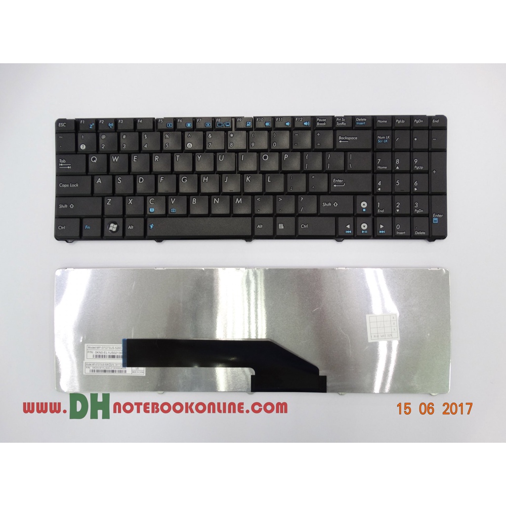 แป้นพิมพ์ คีย์บอร์ดโน๊ตบุ๊ค Asus K50 Laptop Keyboard ภาษาอังกฤษ แถม ...