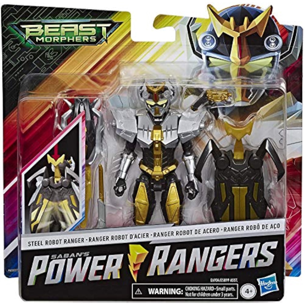 Hasbro Power Rangers Beast Morphers 6inch Buddyroid Basic Figure Steel ...