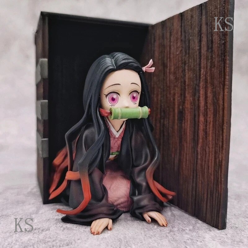 KS 9CM Anime Figure Demon Slayer Kamado Nezuko Baby Form Kneeling Pose ...