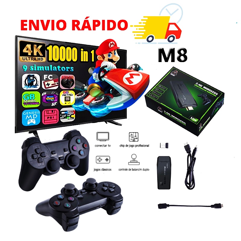 เกมส์ M8 Game Stick 4k Classic Retro Vio Wireless Video Game Console ...