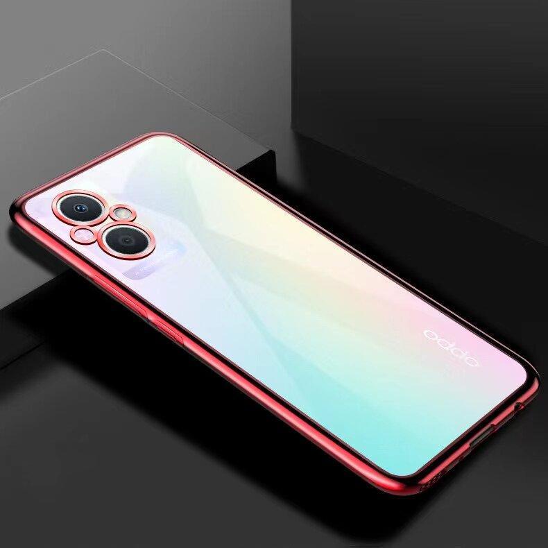 เคส Oppo Reno 8Z / 7Z / 5 / 4 / 4Z / 3pro / 2 / 2F สำหรับออปโป้ ใสขอบสี ...