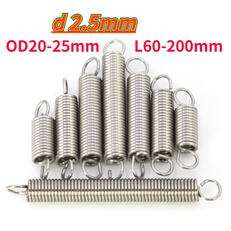 [HNK] สปริงสเตนเลส 304 D2.5 มม. เส้นผ่านศูนย์กลางภายนอก 20 22 25 มม. ยาว 60-300 มม. | Shopee ...