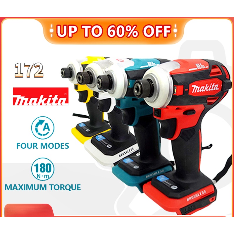 ใหม่ ไขควงบูติก Makita DTD172 มอเตอร์ไร้แปรงถ่าน 18V ไฟ LED คู่ คุณภาพสูง สําหรับแบตเตอรี่ 18V ...