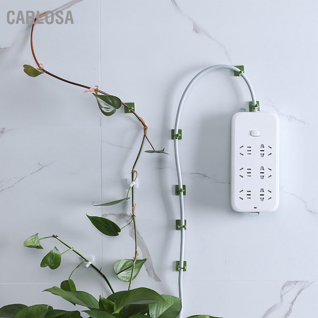 CARLOSA 10pcs Wall Plant คลิปสำหรับพืชปีนเขาสีเขียว Vine สนับสนุนคลิป ...