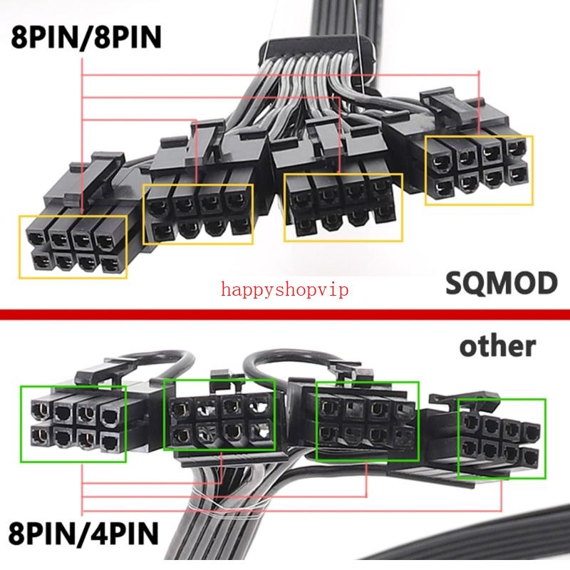 สายเคเบิลต่อขยายการ์ดจอ HSV 16Pin เป็น 4 8Pin 12VHPWR PCIE5 0 8Pins ...
