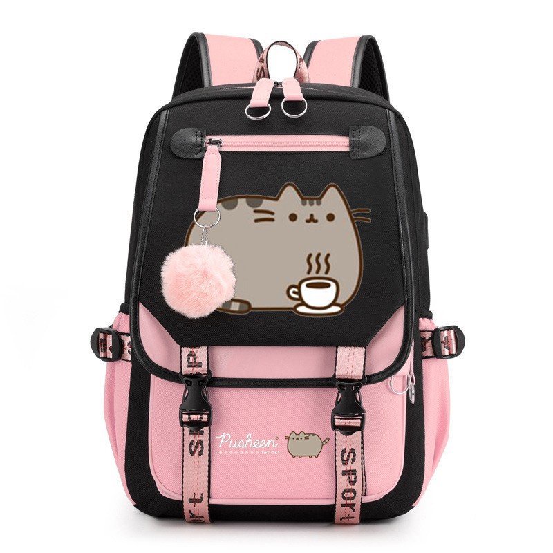 Pusheen Pangji Cat กระเป๋าเป้สะพายหลัง กระเป๋านักเรียน กระเป๋า ...