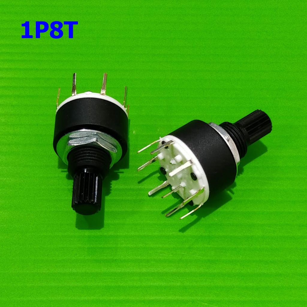 สวิทช์ หมุนเลือก ลูกบิด โรตารี ซีเลคเตอร์ สวิตช์ Band Switch Rotary Selector Switch 1P5T 1P6T ...