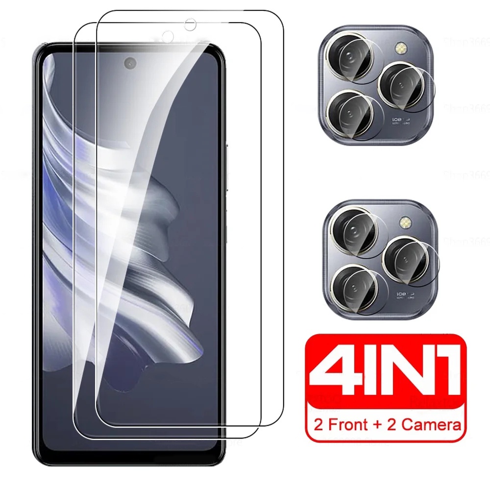 Tecno Spark 20 Pro 4in1 ฟิล์มกระจกนิรภัยกันรอยหน้าจอ กันรอยขีดข่วน 20 20C | Shopee Thailand