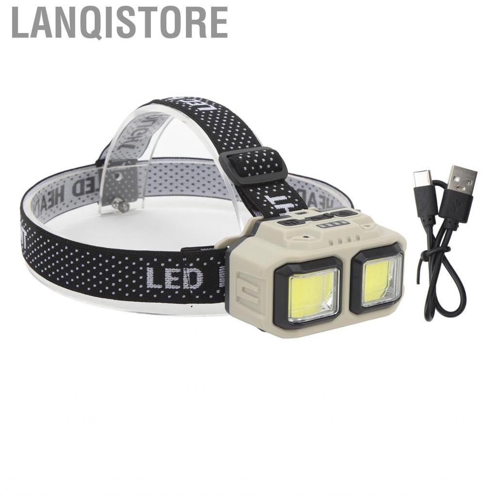 Lanqistore Rechargeable LED Headlamp Motion Sensor USB Charging Multifunction COB Wearable Work ...