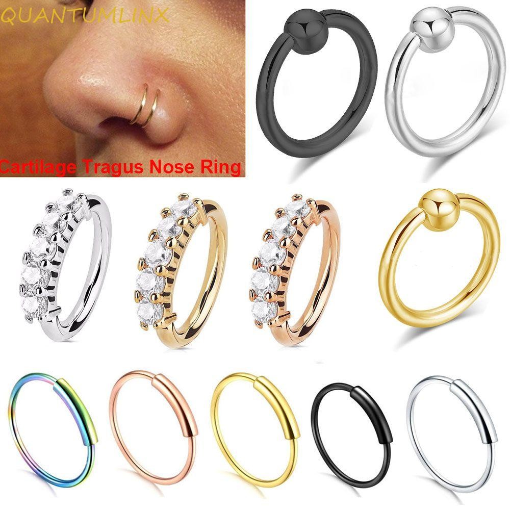 Quantuml Body Piercing Tiny ผู้หญิงผู้ชายผ่าตัดหูเจาะ Helix หู Hoop ...