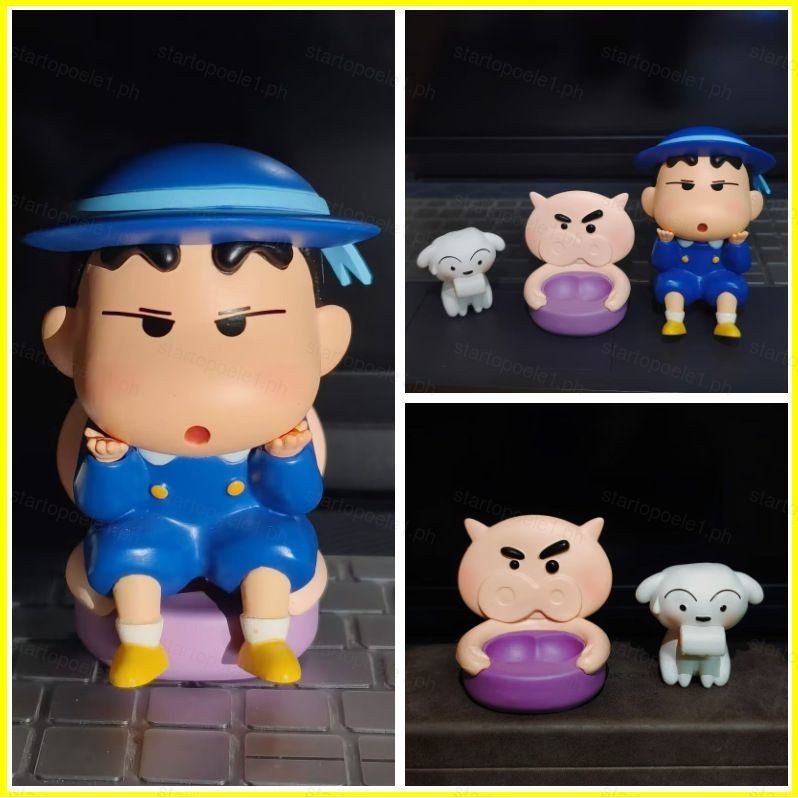 Bx Crayon Shin-chan Action Figure ท่านั่ง โถชักโครกหมูน้อยสีขาวตุ๊กตา ...