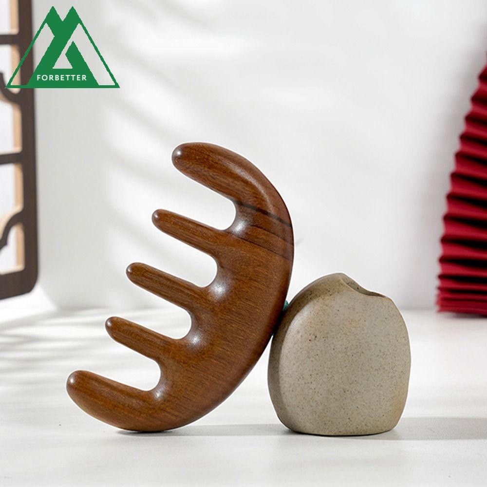 คนอื่น หวีนวดไม้จันทน์, Meridian Scraping หวีไม้ฟันกว้างหวีผม, ของขวัญ ...