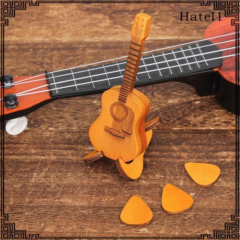 [Hatel] กีตาร์ไม้กล่องกีตาร์โปร่งที่วางปิ๊กกีตาร์สําหรับของขวัญคนรักนัก ...