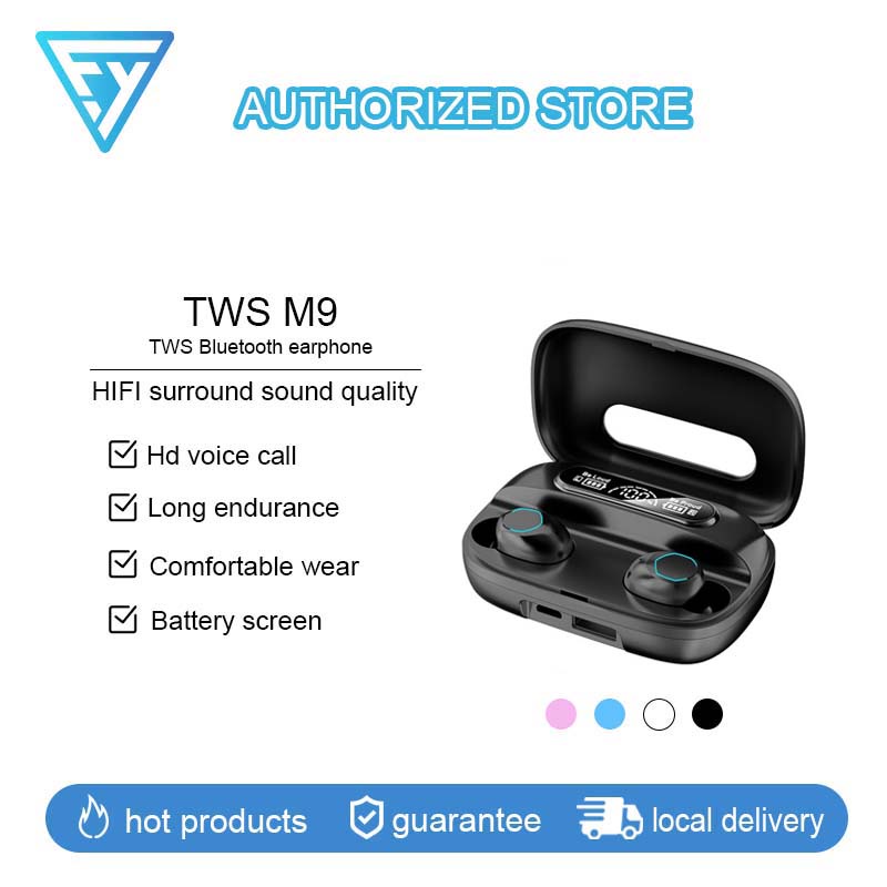TWS-M9 เสียงดี ใช้ได้ทุกรุ่น คุณภาพดี ใหม่ล่าสุด บลูทูธไร้สายเชื่อมต่อ ...