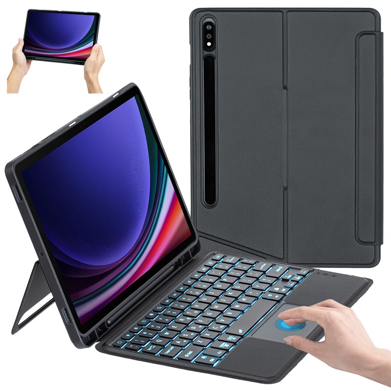SAMSUNG TouchPad Backlight คีย์บอร์ดที่ถอดออกได้Magic Caseสําหรับ ...