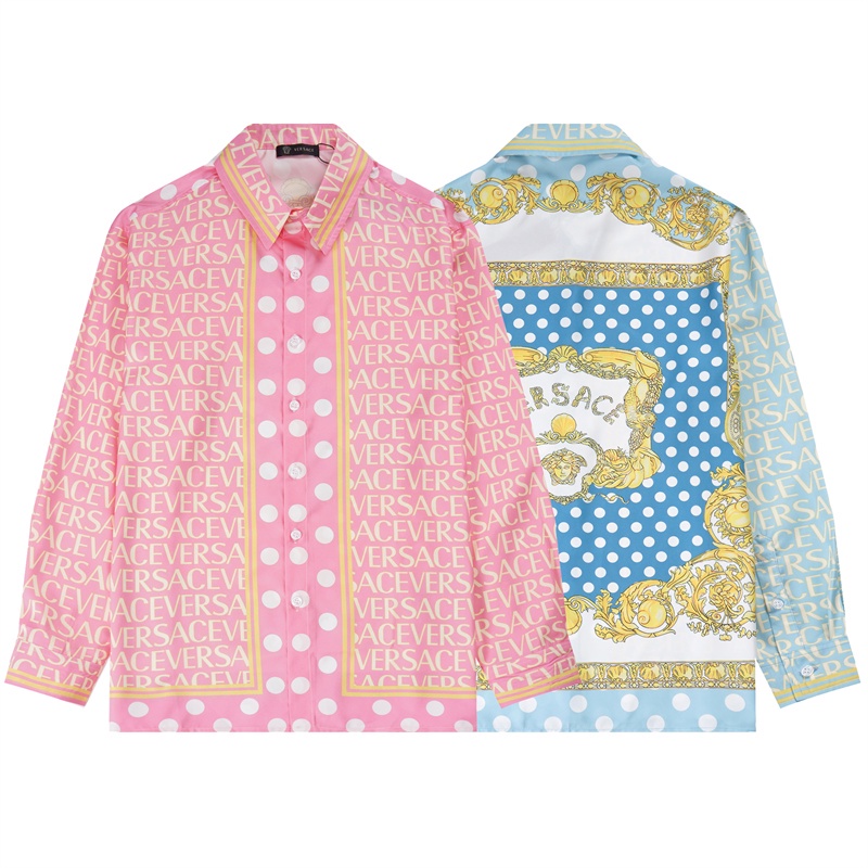 เสื้อเชิ้ตพิมพ์ลายโลโก้ตัวอักษรแบรนด์เต็มแฟชั่นและหลากหลายท่อนบนที่สวย ...