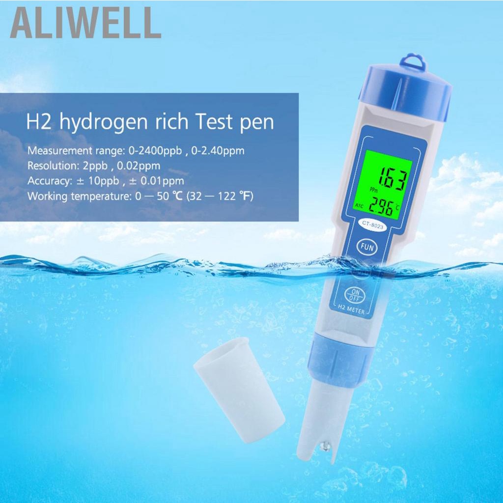 Aliwell Digital Hydrogen Meter with Backlight Display Data Hold ...