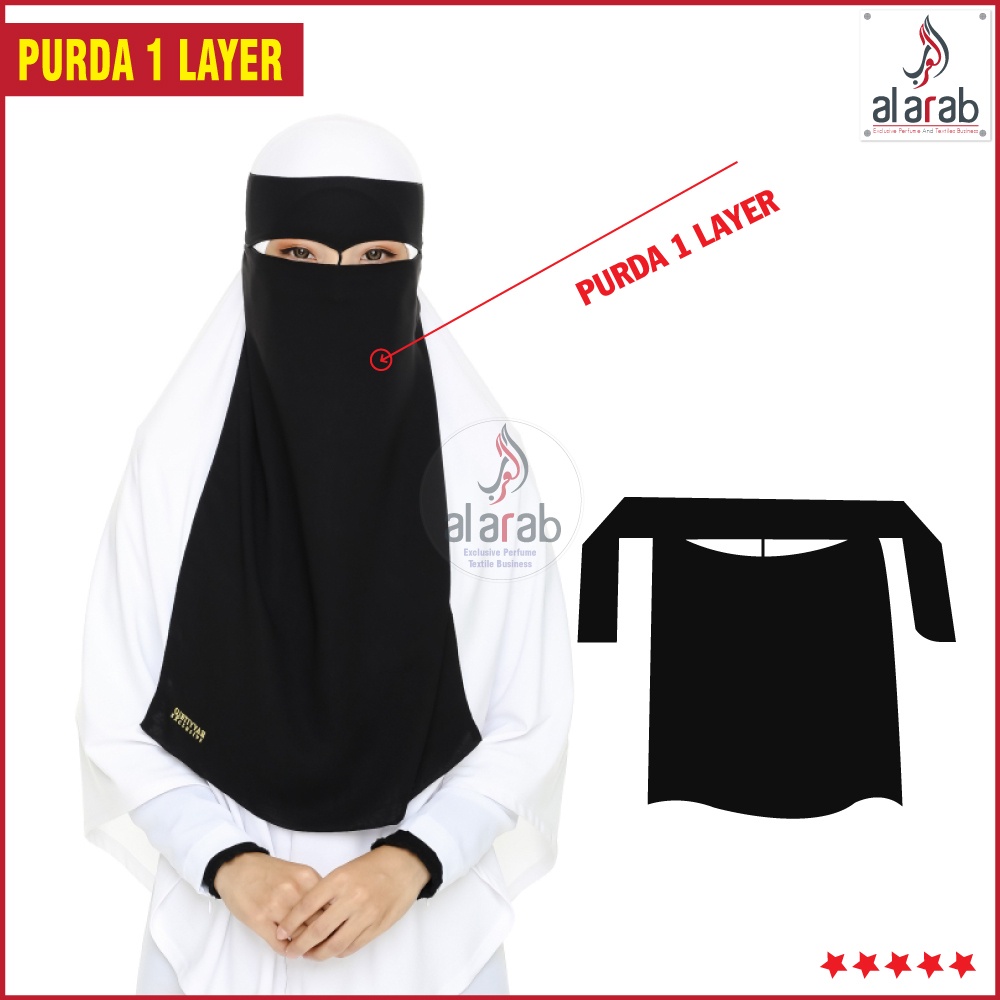 Niqab Purda 1 ชั้น Umrah Dan Haji Niqab Purdah Muslimah Nikap Purda 1 ...