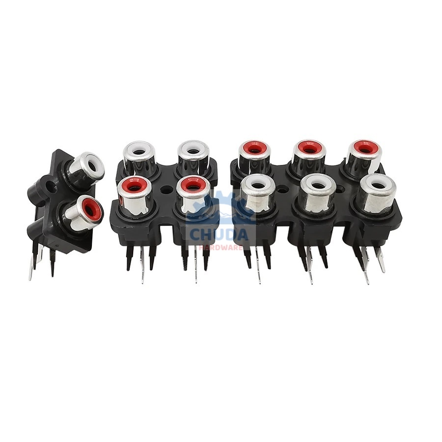 ซ็อคเก็ต RCA Socket เครื่องเสียง Stereo Audio Video RCA AV Connector 2 ...